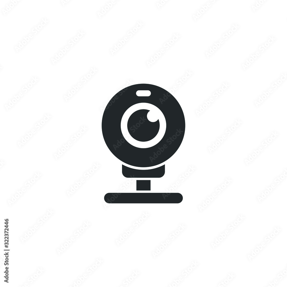 Webcam icon template color editable. Web camera symbol logo vector sign ...