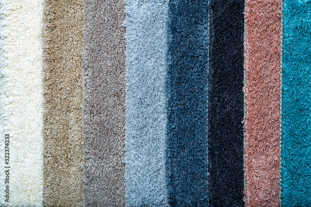Carpet background. Striped carpets in different colors Stock Photo ...