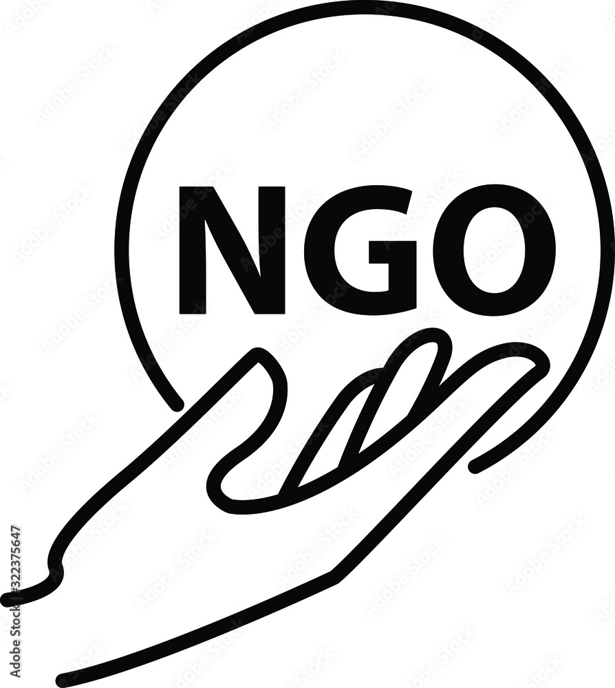 NGO icon, vector line illustration Stock Vector | Adobe Stock