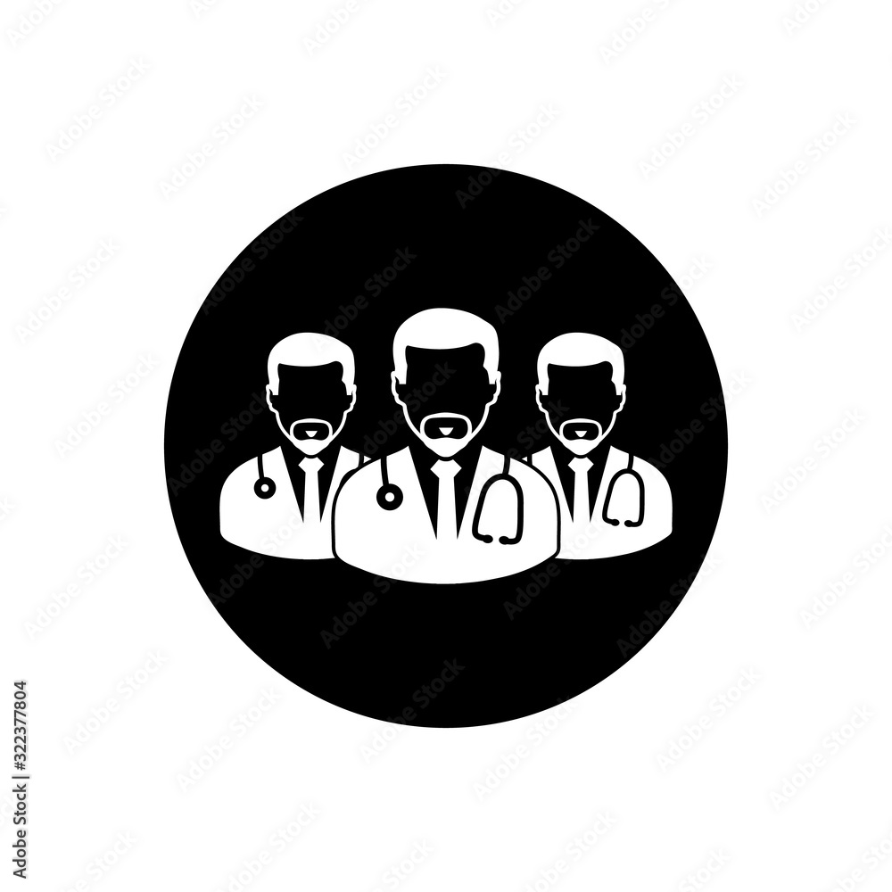 Medical Team Icon. Rounded Button style vector EPS. Stock Vector ...