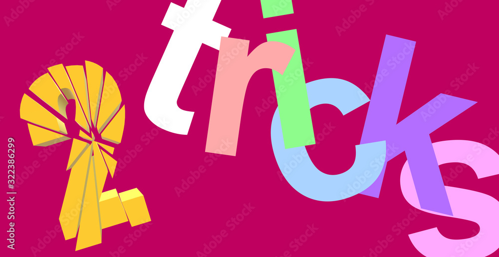 2 Trick. To list a sequence of special events. 3d illustration with ...