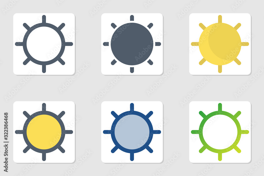 sun icon in isolated on white background. for your web site design ...