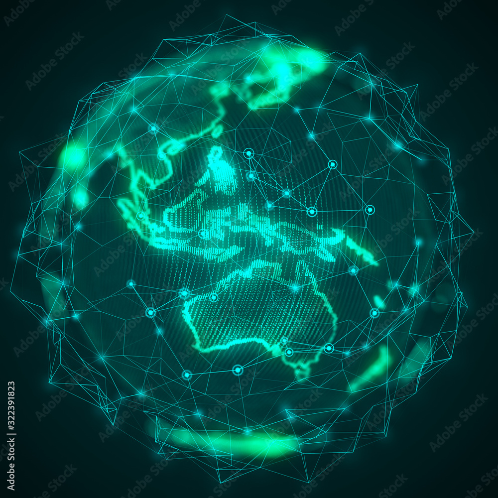 World wide web. Global network connection. World map. Planet Earth ...