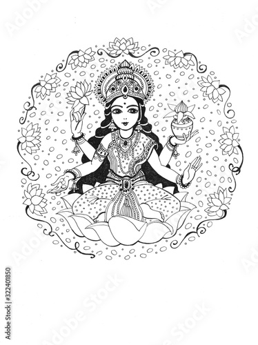 Goddess Lakshmi Tattoo