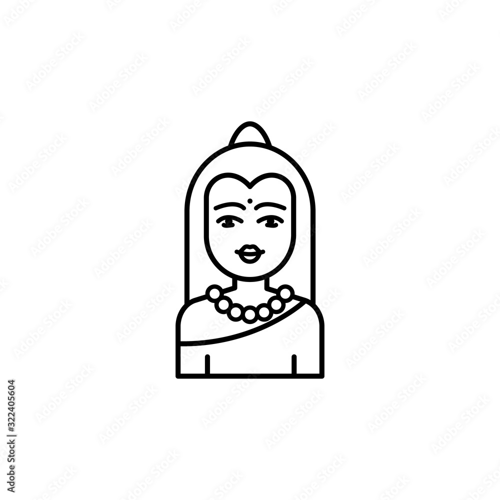 Guru, Hindu God icon. Simple line, outline vector religion icons for ui ...