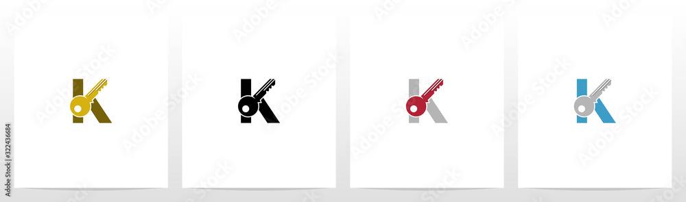 Key On Letter Logo Design K Stock Vector | Adobe Stock