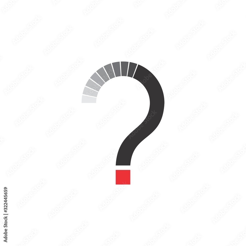Question mark logo design vector Stock Vector | Adobe Stock