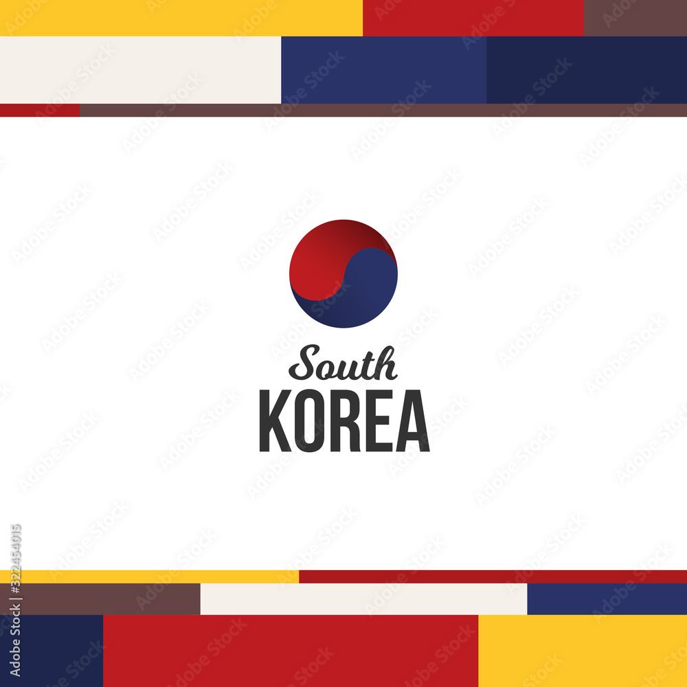 Korean traditional frame design. strip color design frame. vector ...