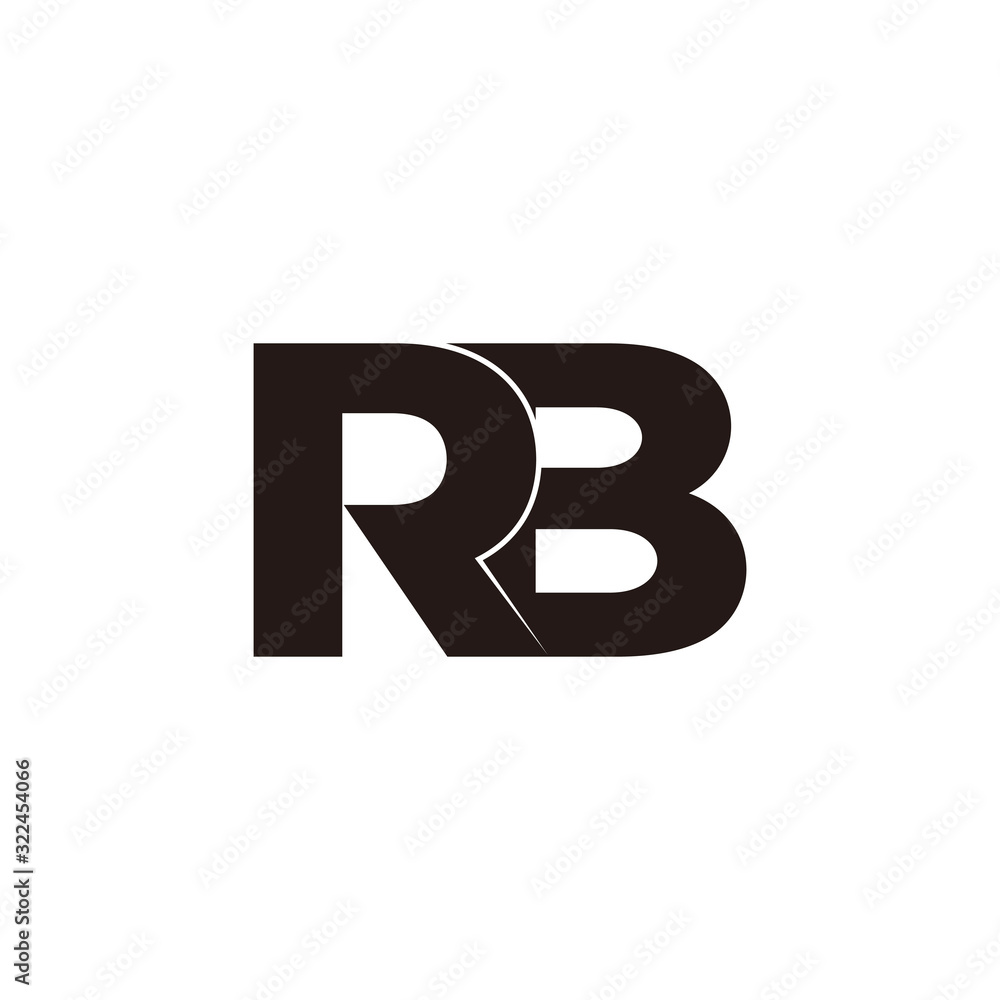 letter rb symbol linked simple geometric design logo vector Stock Vector | Adobe Stock