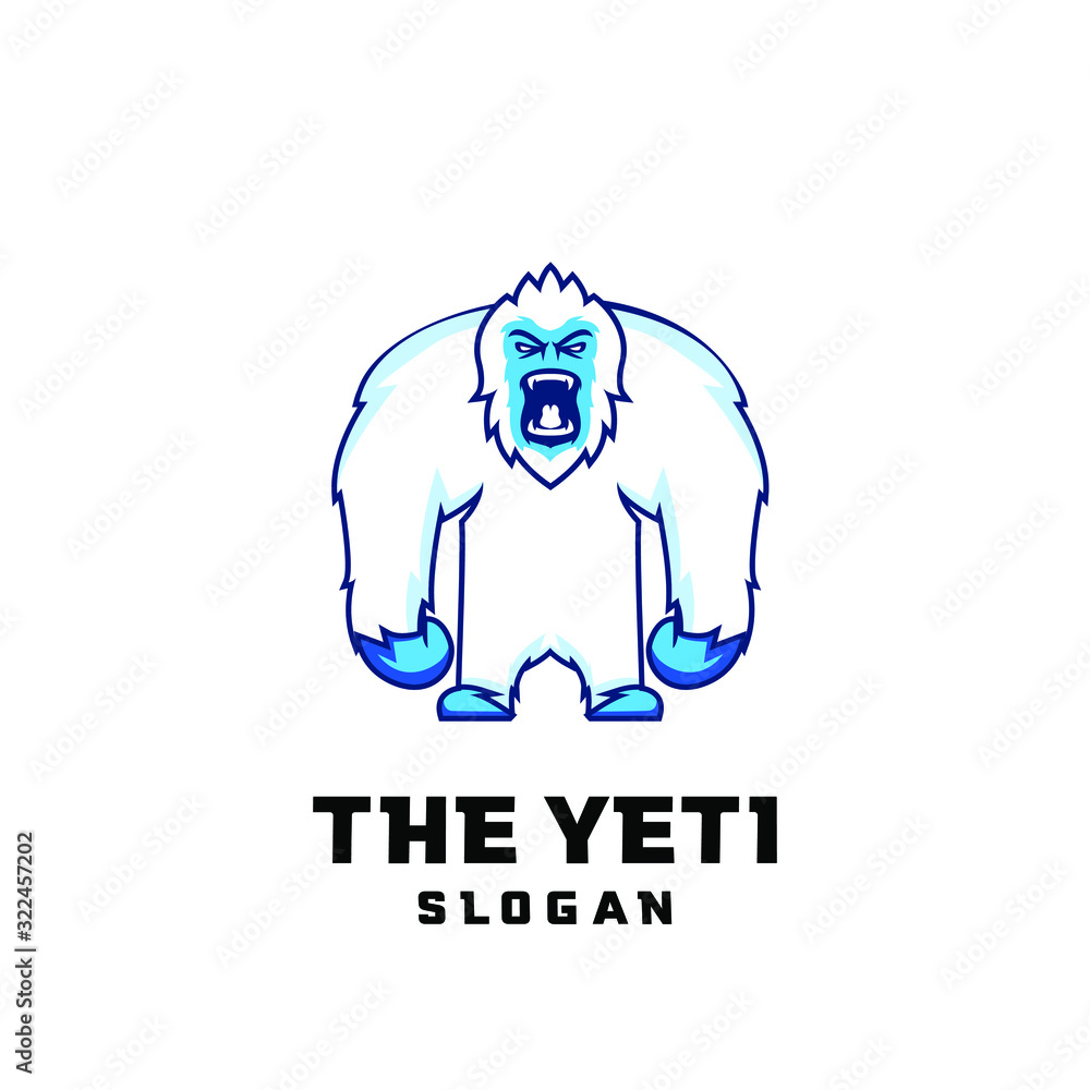 yeti character logo icon design cartoon Stock Vector | Adobe Stock