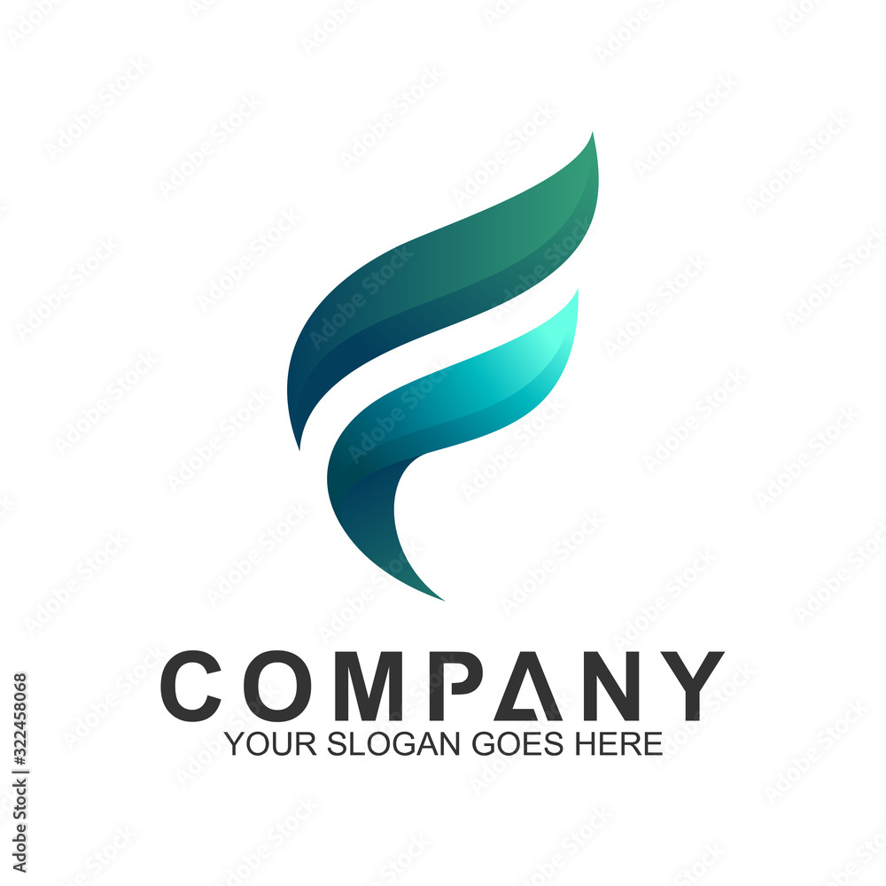 Simple Letter F Logo,Freedom Symbol,Feather Icon Stock Vector | Adobe Stock