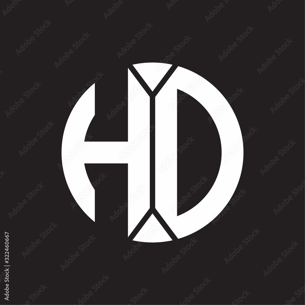 HD Logo monogram with piece circle ribbon style Stock Vector | Adobe Stock