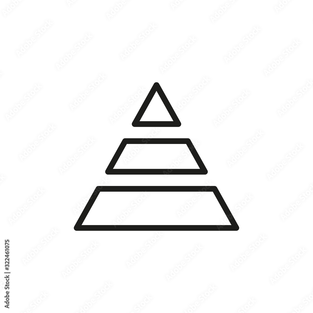 Simple pyramid chart line icon. Stock Vector | Adobe Stock