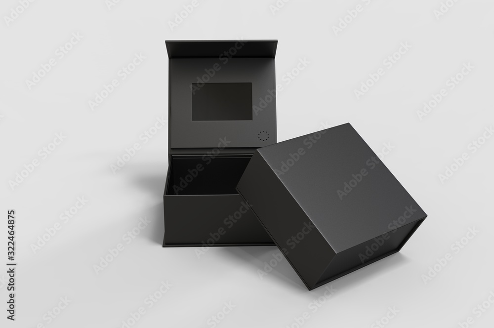 Blank Screen LCD Video Display Gift Brochure Box For Branding And Mock ...