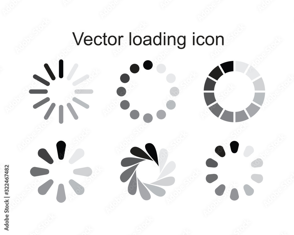 Vector Loading Icon template black color editable. Vector Loading Icon ...