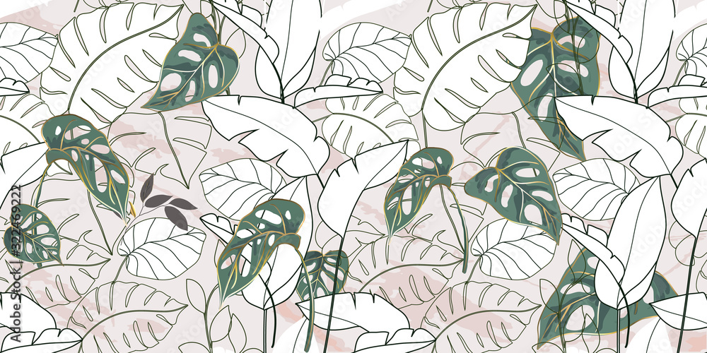 summer tropical background texture, wallpaper design with marble ...