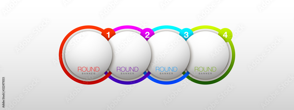 4 components chart make up something. Modern business circle ...