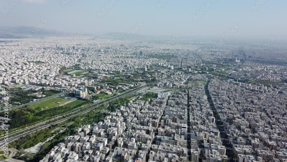 Tehran city view from Milad Tower - Tehran Tower, Tehran, Iran, Western ...