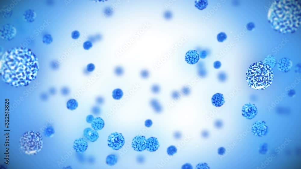 Virus cell in spherical shape. Pathogenic viruses causing infection ...