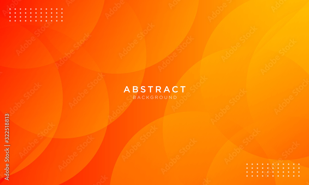 dynamic orange background with abstract circle shape, minimal geometric ...