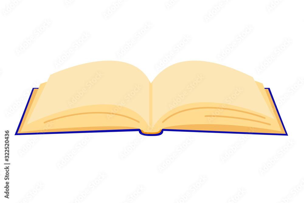 Cartoon open blue book Stock Vector | Adobe Stock
