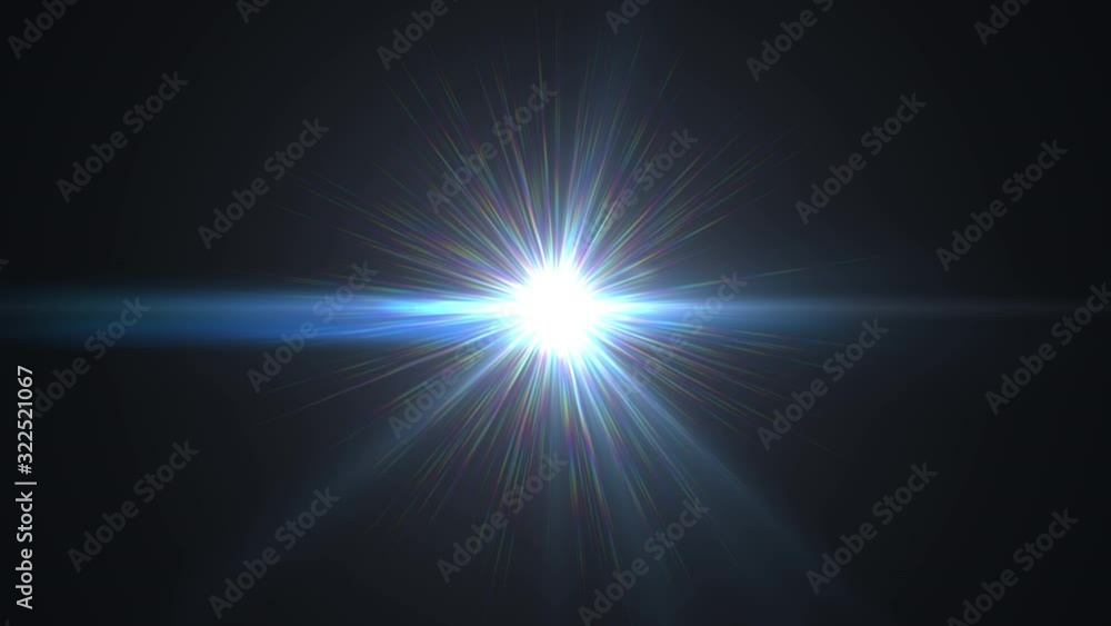 Pulsating gold light rays. Optical Lens Flare Effect, Light Burst. 4K ...