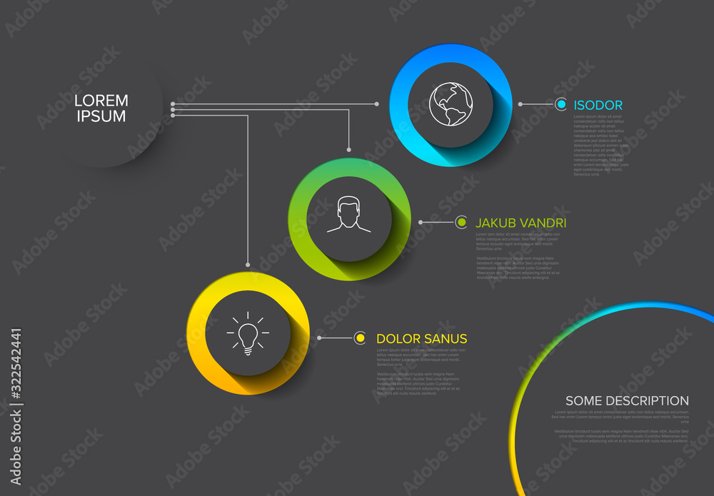 Multipurpose Infographic template with three elements Stock Vector ...
