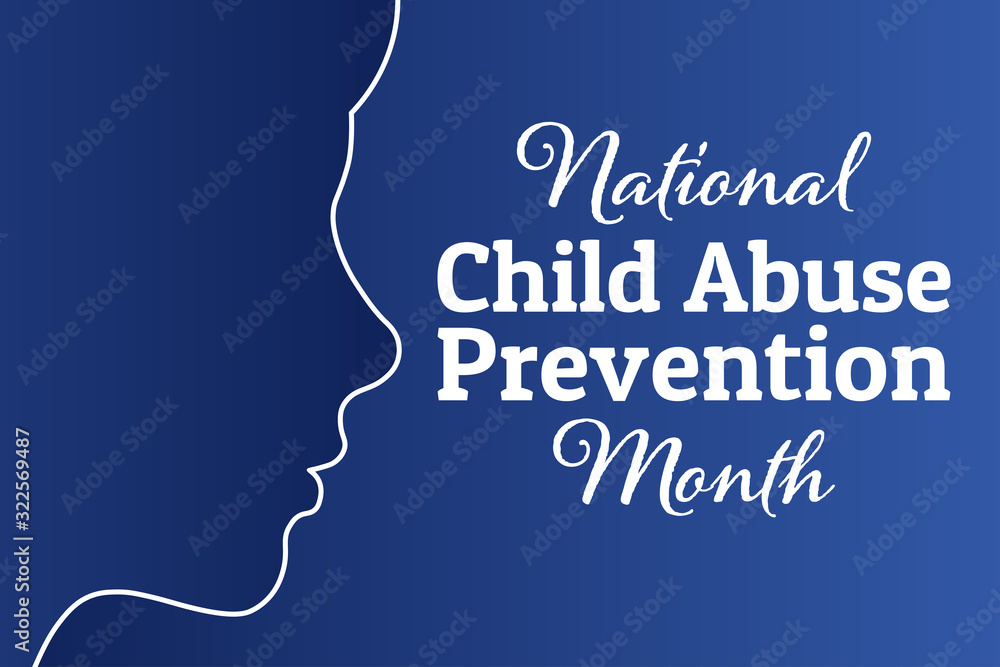 National Child Abuse Prevention Month. April. Template for background ...