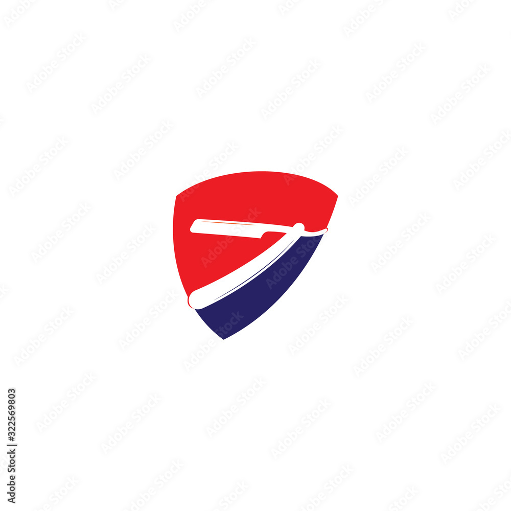 Razor blade icon logo design. simple flat vector illustration. Barber ...