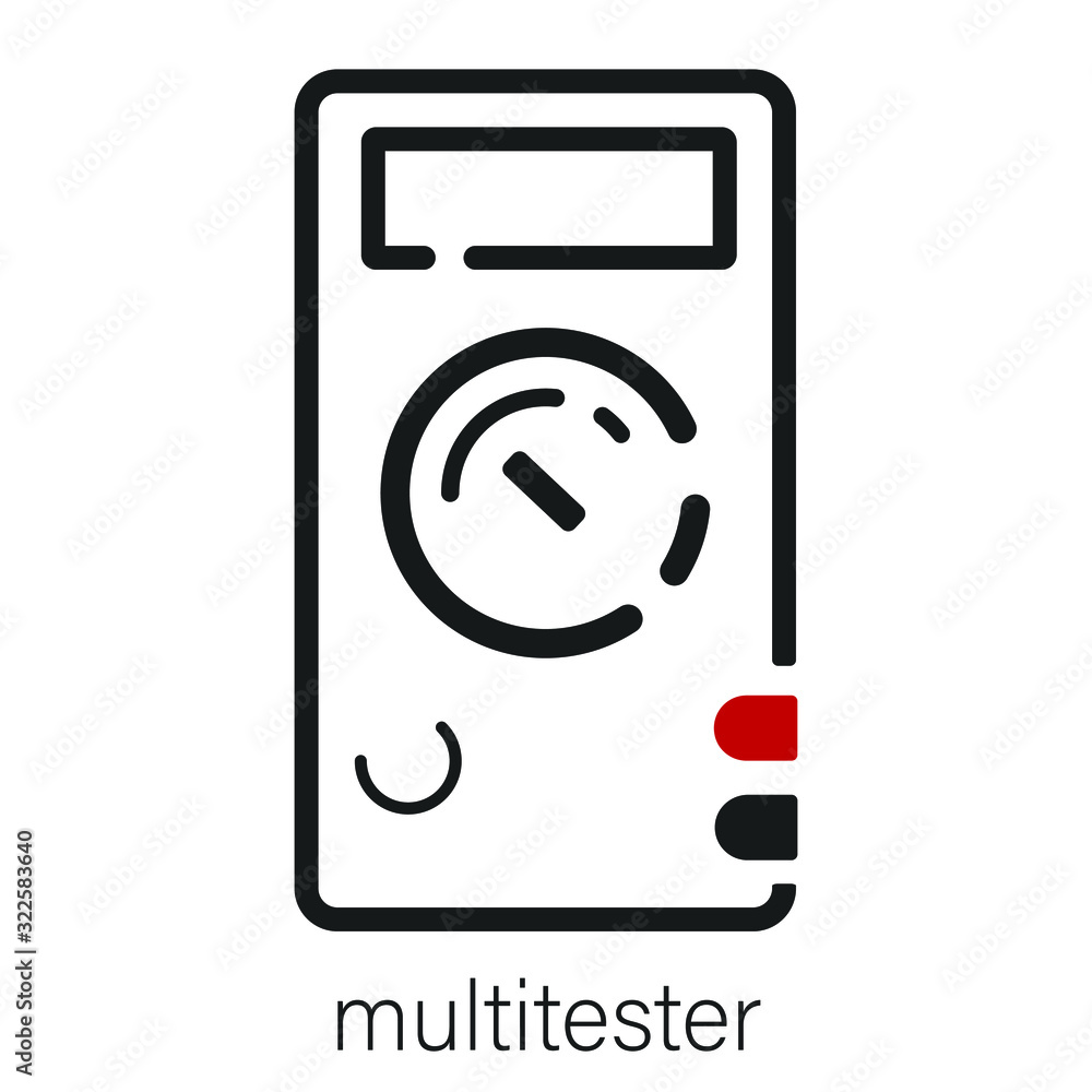 Vetor de Electronic measuring instrument symbol. A multimeter or a ...