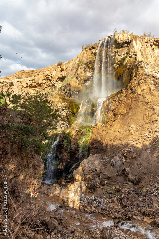 Hammamat Ma'in hot springs, Jordan. Hot springs are located in the ...