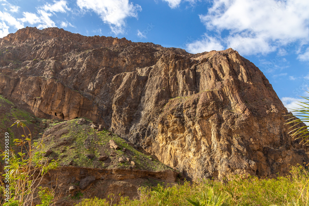 Hot spring valley. Hammamat Ma'in hot springs, Jordan. Hot springs are ...