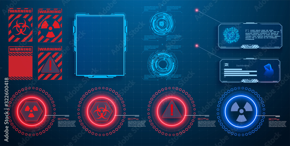 HUD, UI, GUI futuristic user interface screen elements set. High tech ...