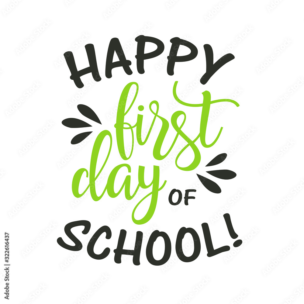 Happy first day of school. Back to school svg. Stock Vector | Adobe Stock