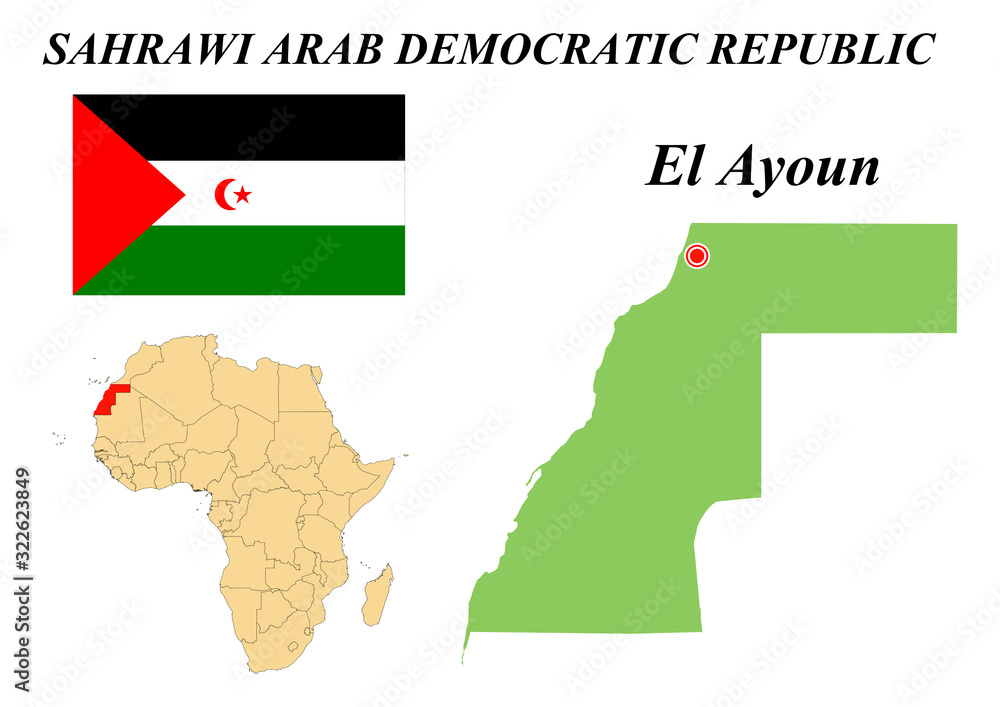 Sahrawi Arab Democratic Republic. Capital of Kampala. Flag of Western ...
