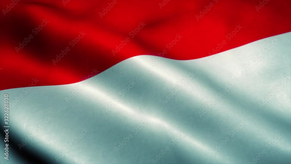 Indonesia flag waving in the wind. National flag of Indonesia. Sign of ...