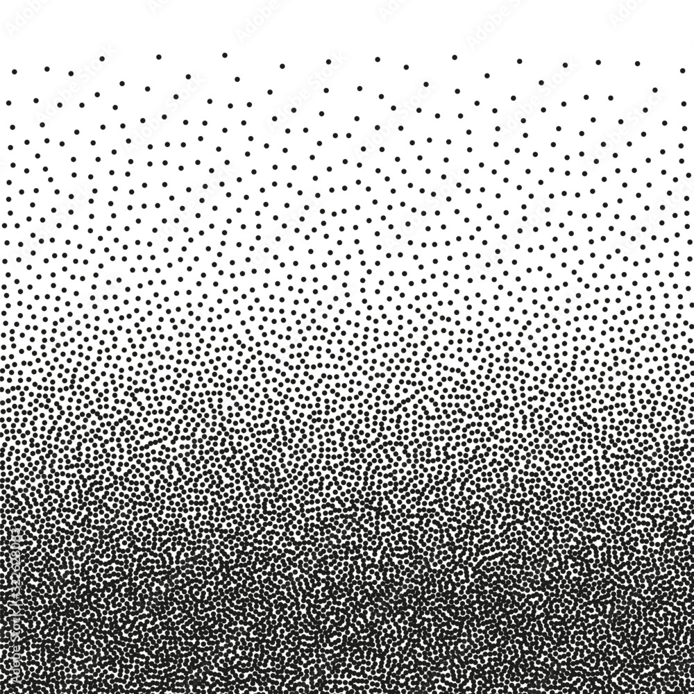 Stipple texture. Vector dotted grunge gradient. Textured monochrome ...