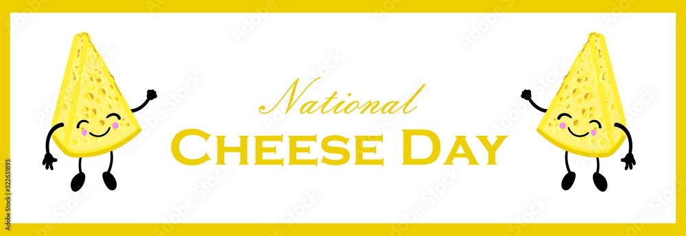 National Cheese Day. Postcard or banner for International Cheese Day ...