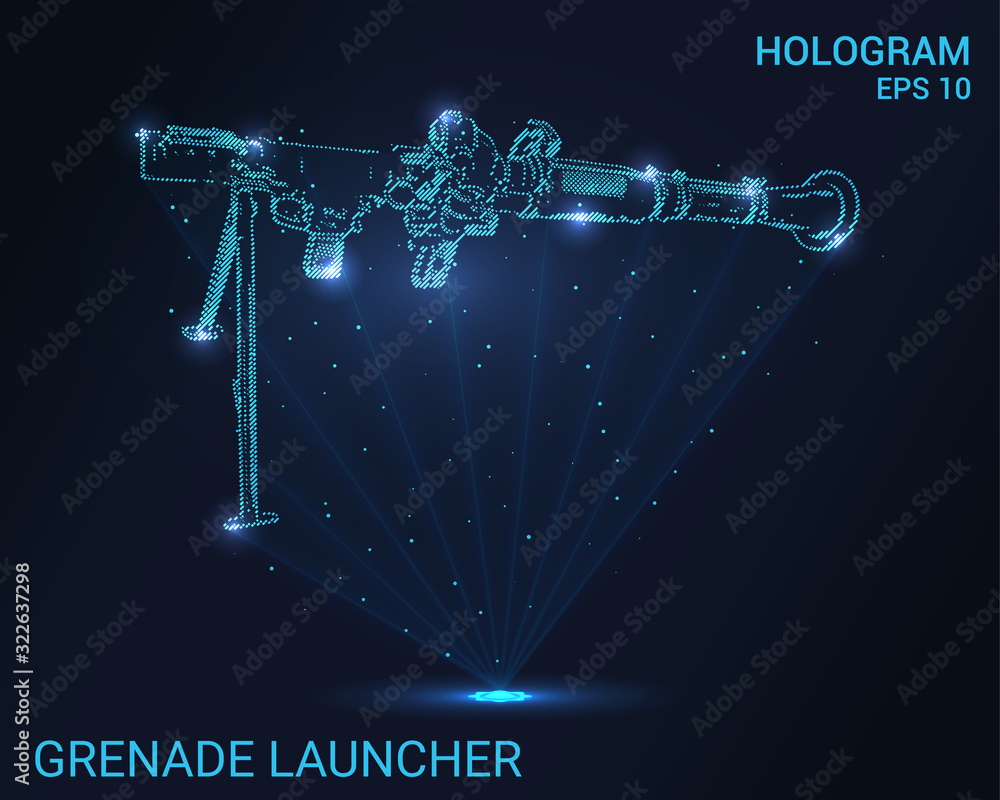 Hologram grenade launcher. Holographic projection of weapons ...