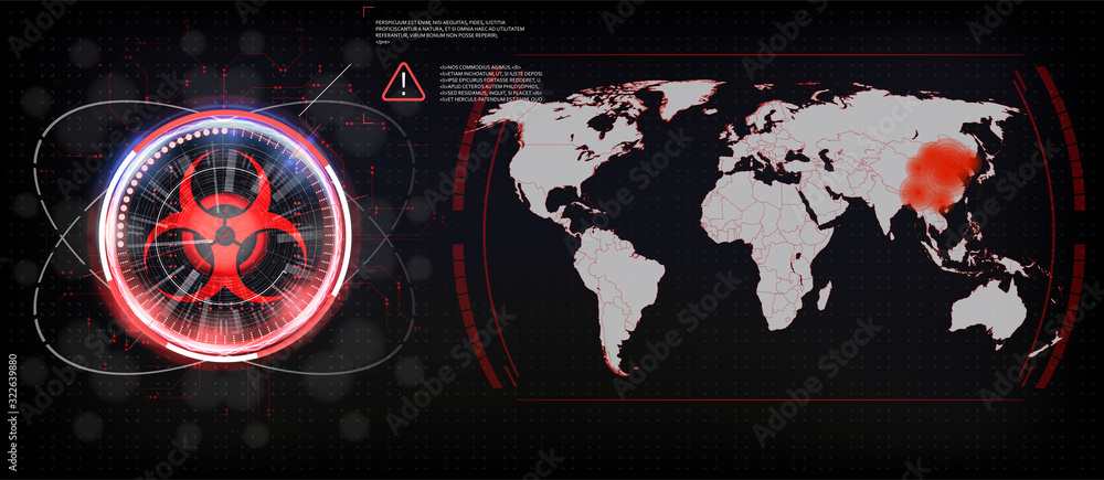 Map of the spread of the virus in the world, the coronavirus epidemic ...