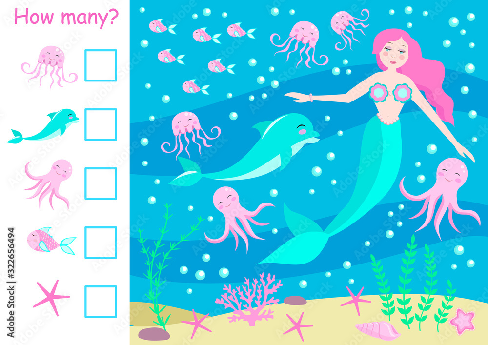 How many counting game, mermaid and undersea world for kids ...