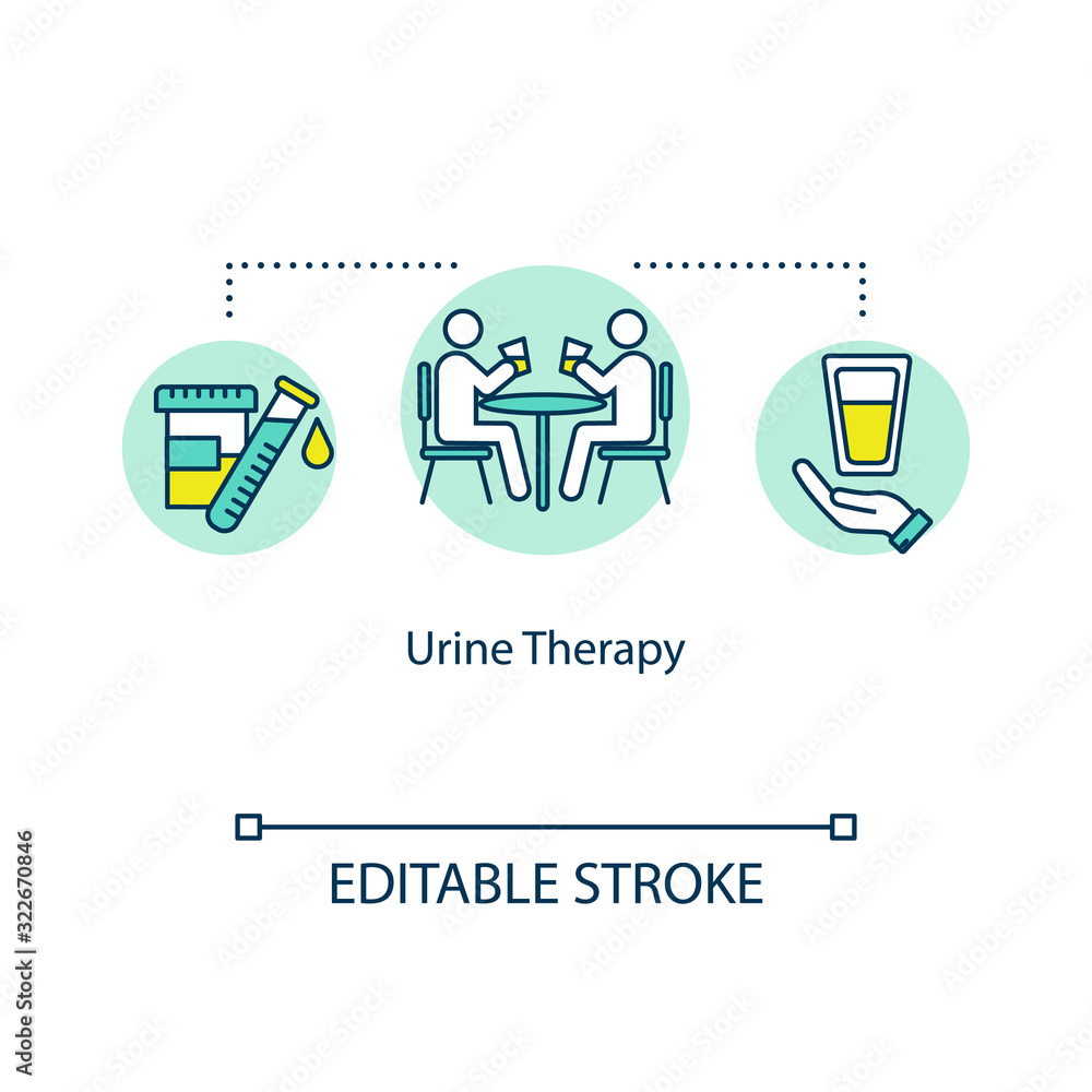 Urine therapy concept icon. Urotherapy idea thin line illustration ...