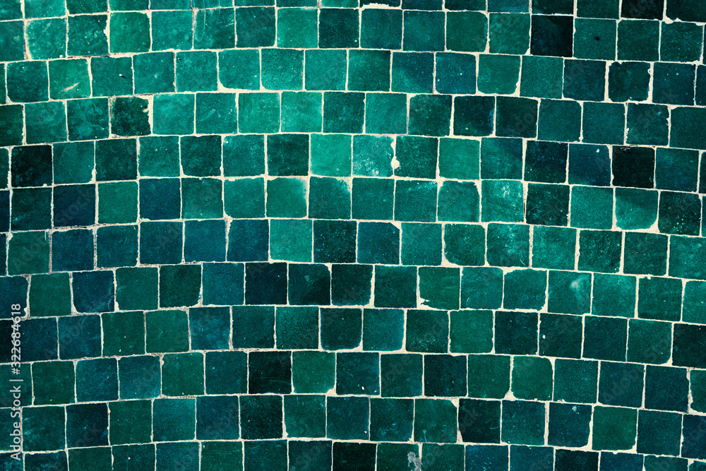 Green tile vintage texture background. Stock Photo | Adobe Stock