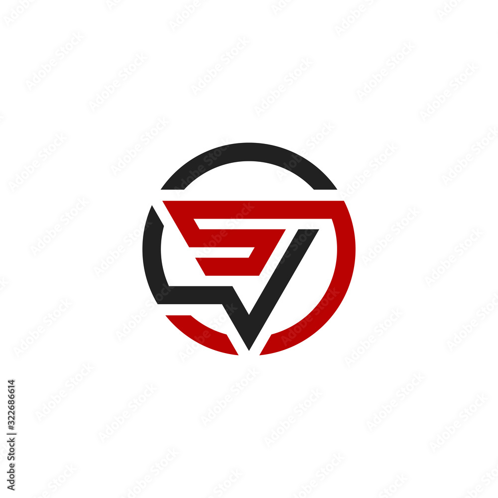 Letter "SV" logo monogram. SV icon design vector Stock Vector | Adobe Stock