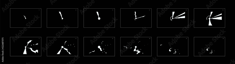 Shine animation effect. frame by frame classic animation sprite sheet ...
