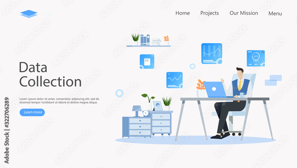 Data Collection for Analytics Vector Illustration Concept , Suitable ...