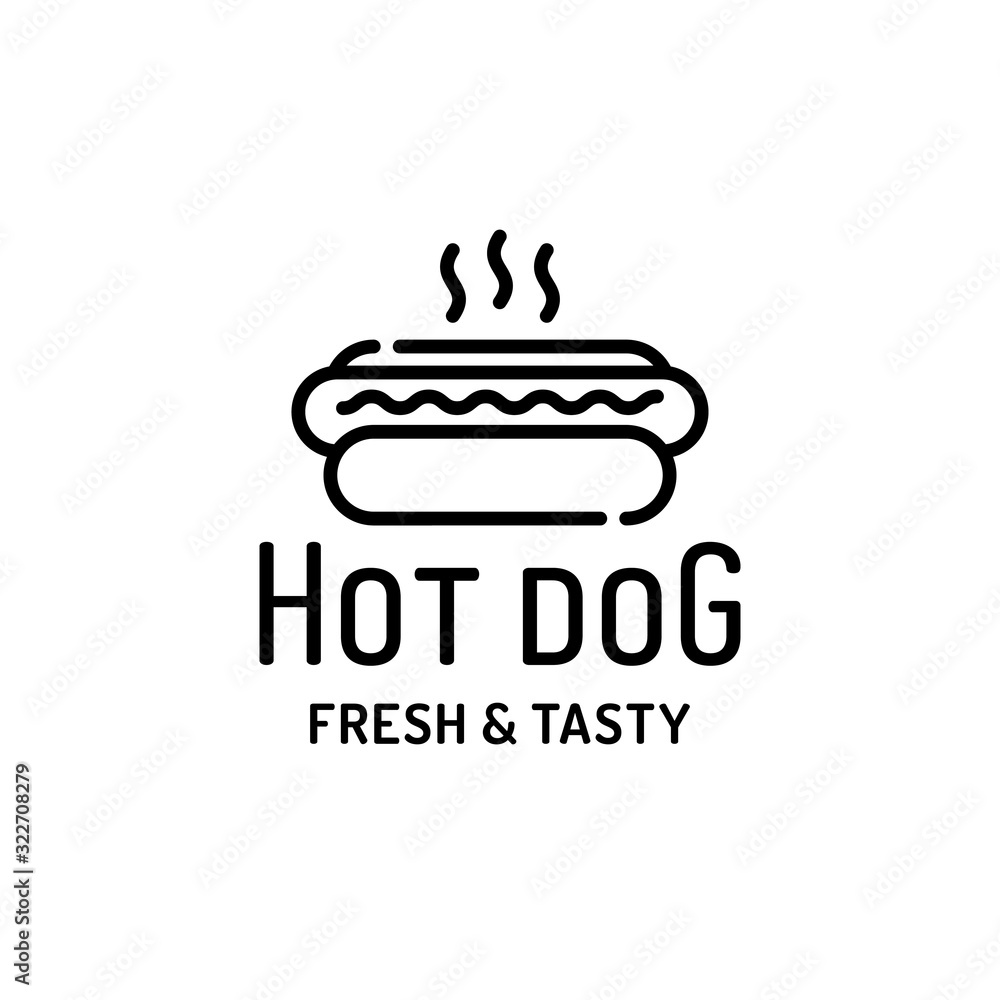 Hot Dog Logo Design Template Stock Vector Adobe Stock hot-dog-logo-design-template-stock-vector-adobe-stock
