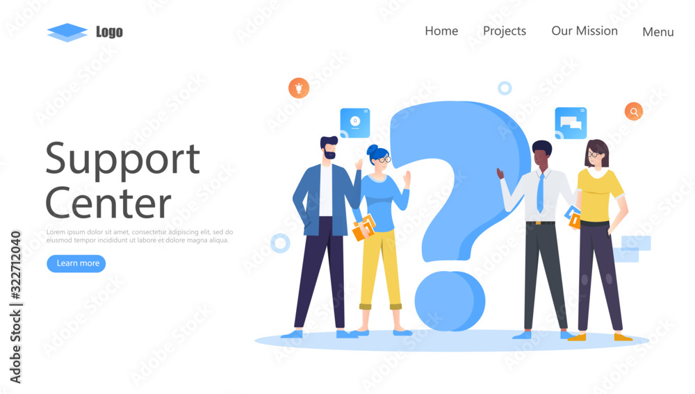 Frequently Asked Questions Vector Illustration Concept , Suitable for ...