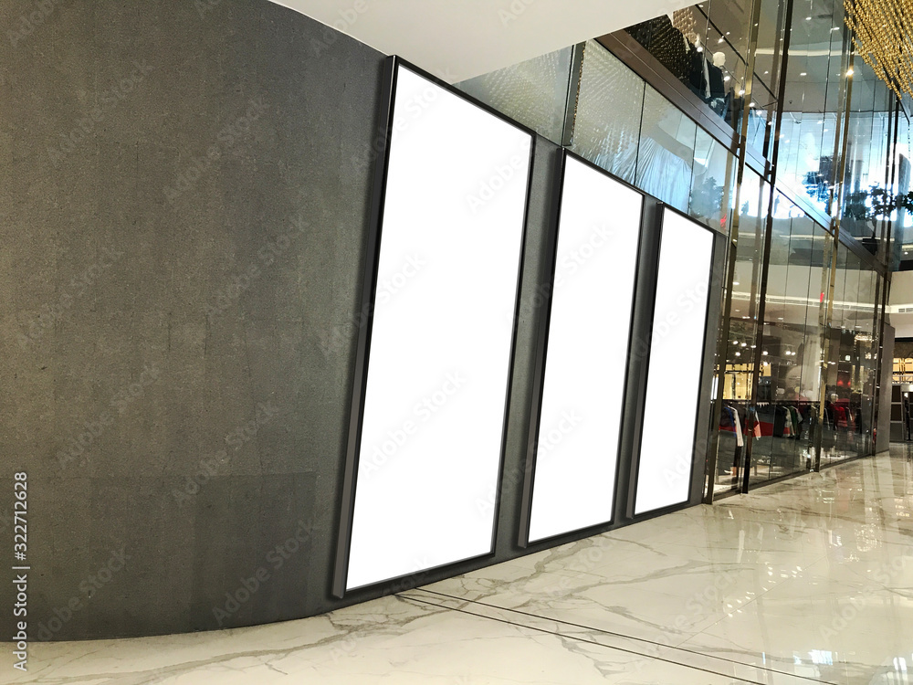 Shop Front Mock-up with Signage, Billboard for Easily Replacement With ...