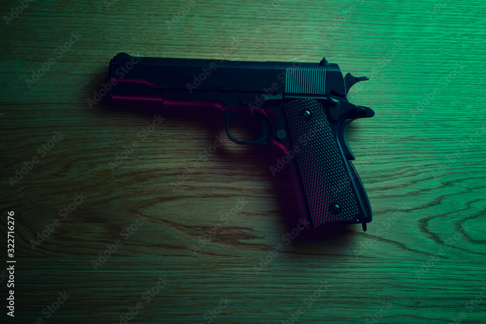 Pistol On Table